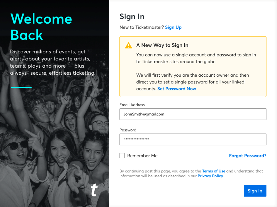 How do I sign into my Ticketmaster account in other countries ...